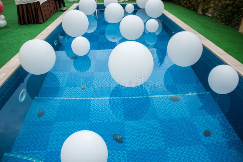 A Lot of White Ball in Pool Stock Image - Image of float, object: 108898587