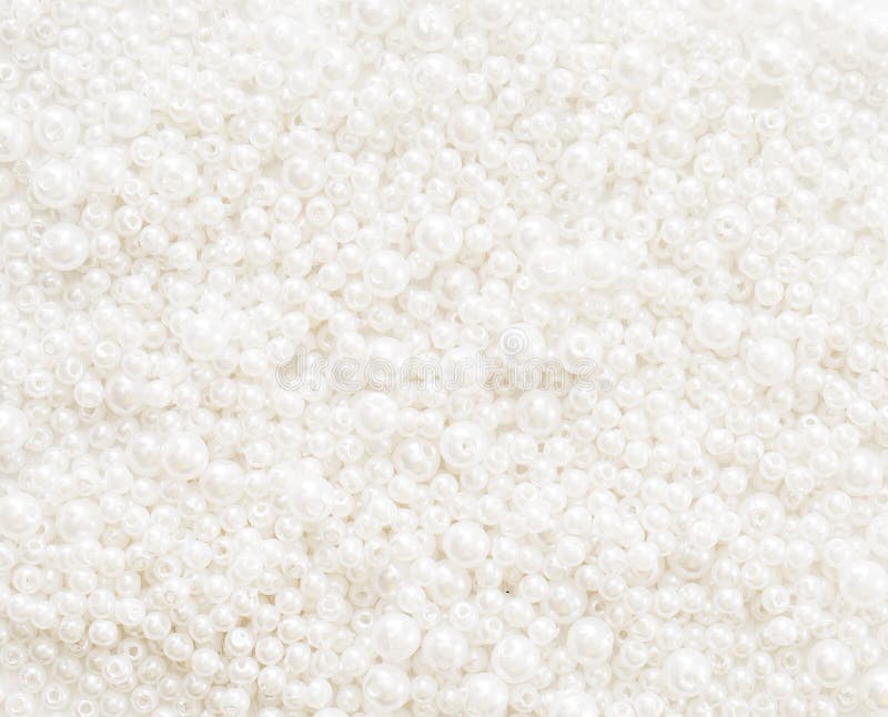A Lot of White Beads on White Background Stock Image - Image of beauty ...