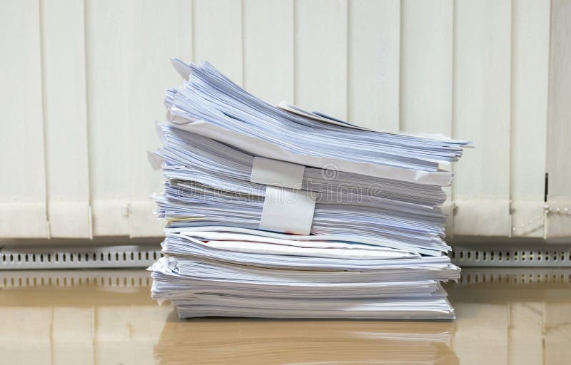Lot of Work Document Paper on the Desk Office Stock Photo - Image of ...