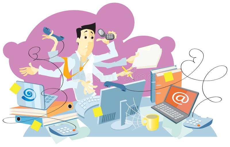 It is a lot of work stock vector. Illustration of disorder - 13160568