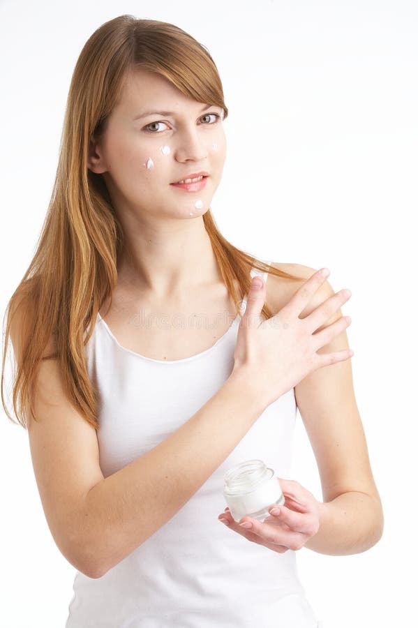 Lotion stock image. Image of beautiful, woman, wellness - 584305