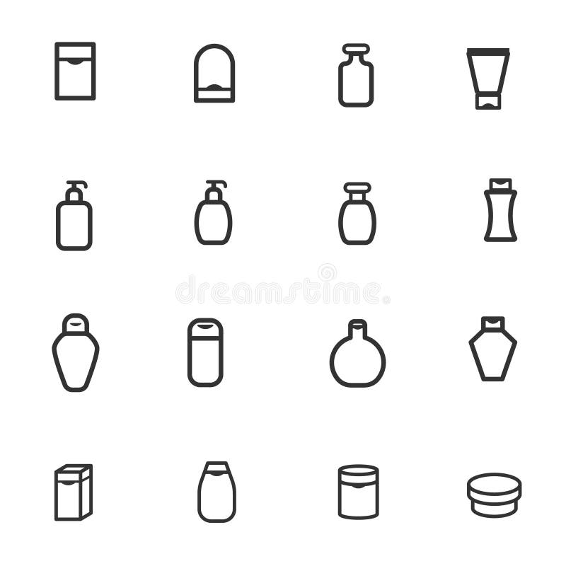 Lotion Cream Cosmetic Bottle Set Vector Stock Vector - Illustration of ...