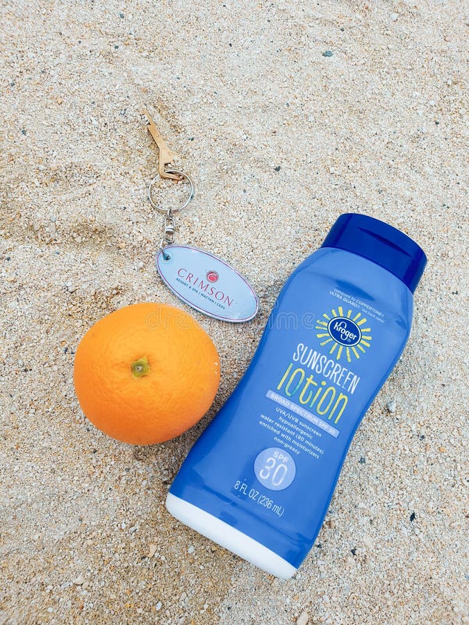 Lotion Sun Screen Protection for the Heat of the Sun Editorial Stock ...