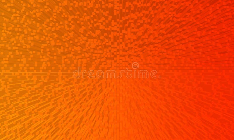 Lots of Abstract Blocks on an Orange Background Stock Illustration ...