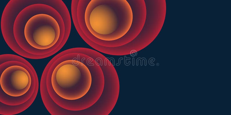 Lots of Abstract Red and Brown 3D Spiralling Funnels, Many Concentric ...