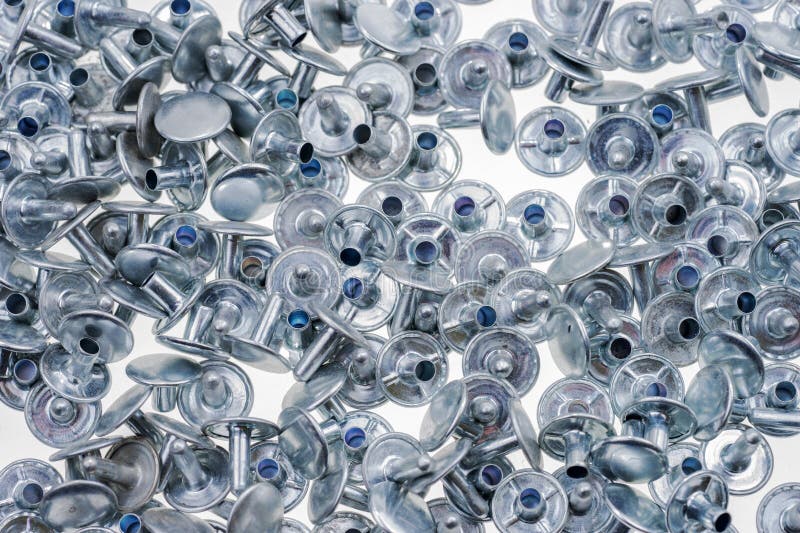 Lots of aluminum rivets stock image. Image of material - 273138207