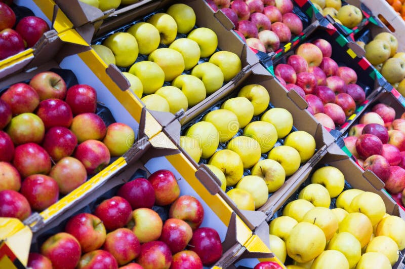 Lots of apples in a crate stock image. Image of crop - 122409123