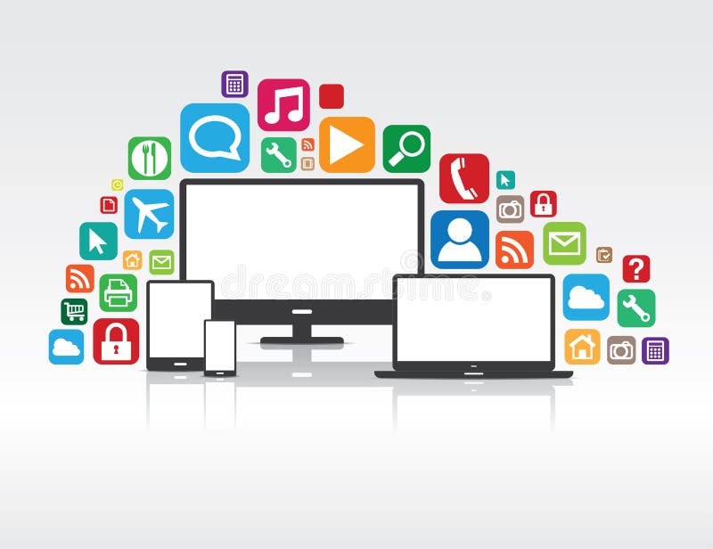 Lots of Apps stock illustration. Illustration of information - 37616749