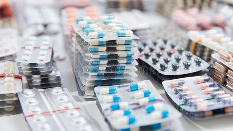 Assorted Pills and Medicines Drugs in Pharmacy Stock Photo - Image of ...