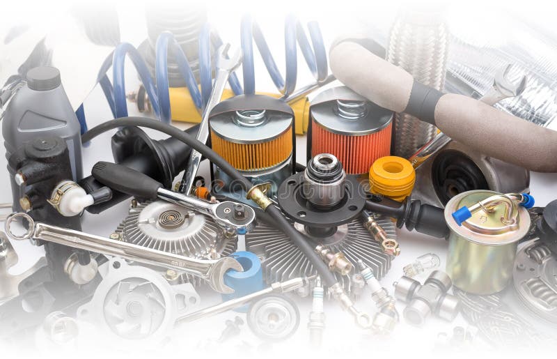 Lots of auto parts stock image. Image of headlight, shaft - 15210467