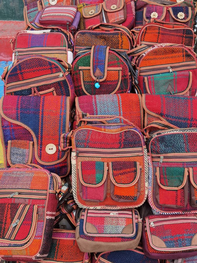 Lots of Bags in Different Colors Stock Image - Image of canvas, retail ...