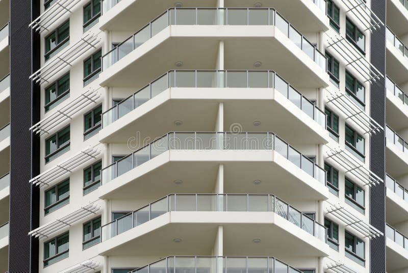 Balconies of the Office Building Stock Photo - Image of skyscraper ...