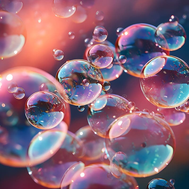 Lots of Beautiful Bubbles Generated by Artificial Intelligence Stock Illustration - Illustration ...