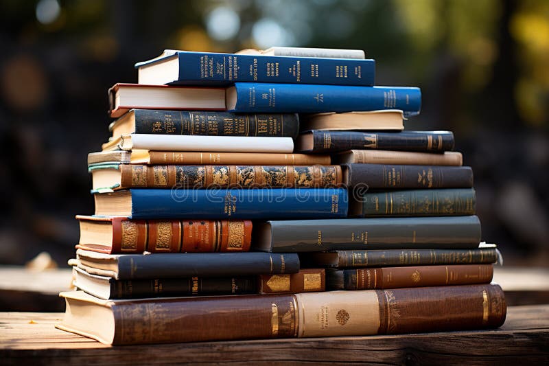 Lots of Books on Shelves in Library Stock Image - Image of generated ...