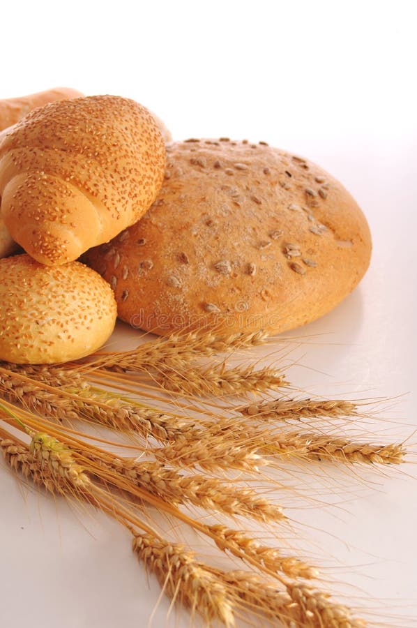 Lots of Bread on a White Background Stock Image - Image of season ...