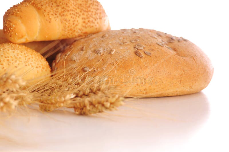 Lots of Bread on a White Background Stock Image - Image of season ...
