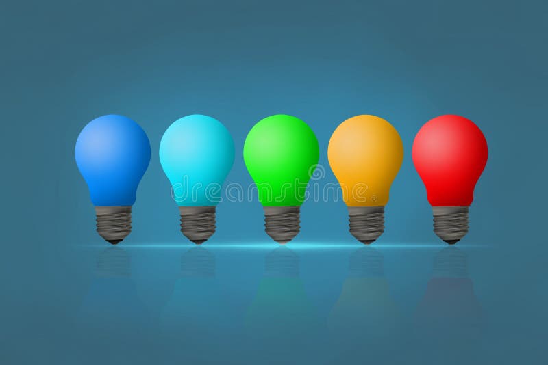 Lots of Bright Ideas Concept Stock Illustration - Illustration of light ...