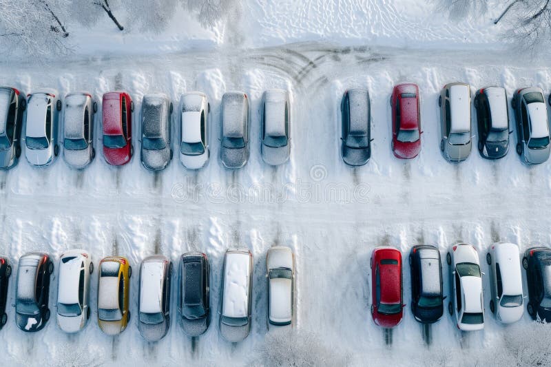 Lots of Cars on Car Parking Stock Illustration - Illustration of ...