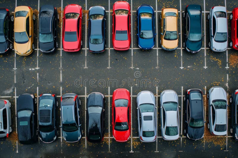 Lots of Cars on Car Parking Stock Image - Image of transportation ...