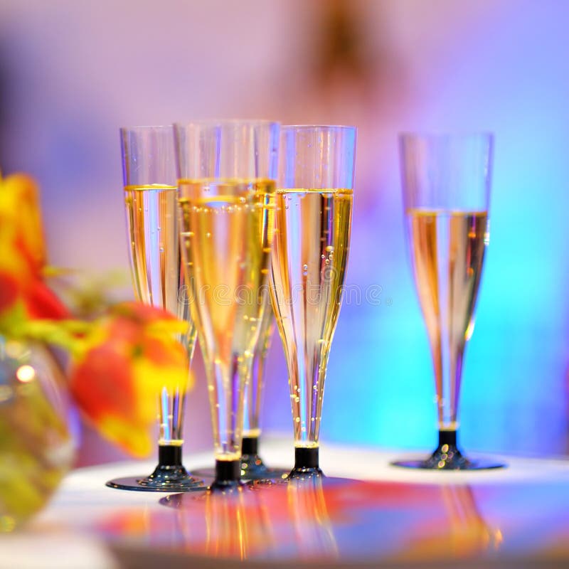 Lots of champagne glasses stock image. Image of celebration - 52322201