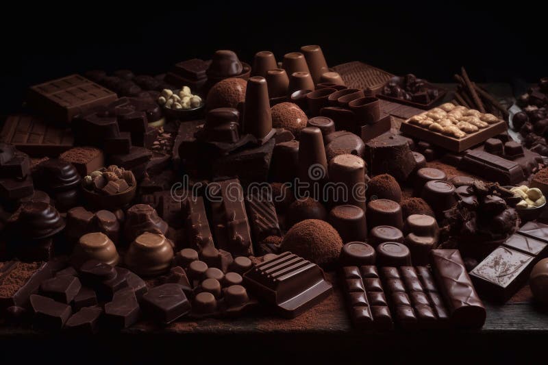 Lots of Chocolate. AI Generated Stock Illustration - Illustration of ...
