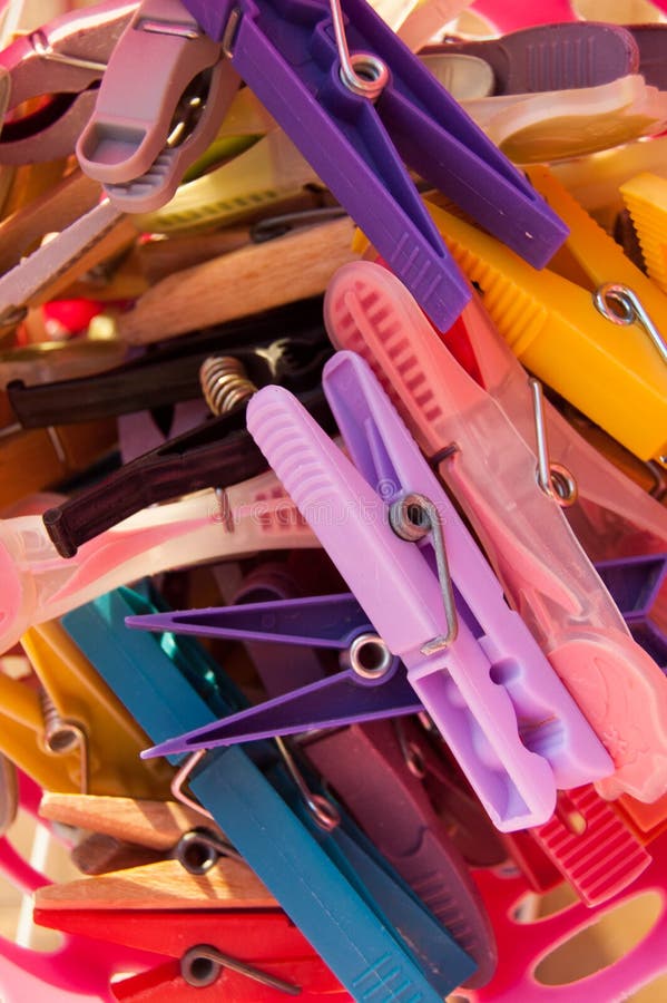 Lots of clothes-pins stock photo. Image of macro, natural - 42555352