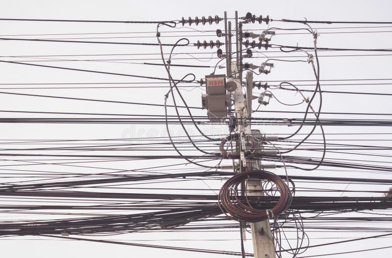 Lots of Cluttered Electrical Cable Stock Photo - Image of equipment ...