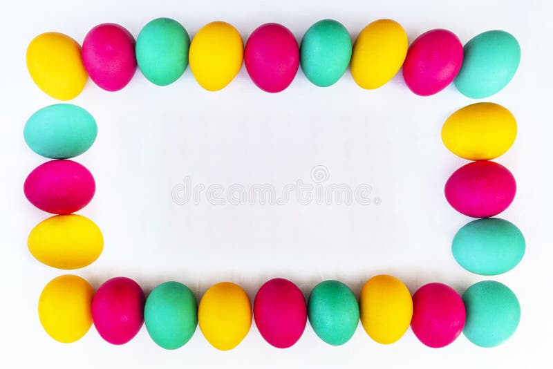 Rectangular Frame Painted Easter Eggs Stock Photos - Free & Royalty ...