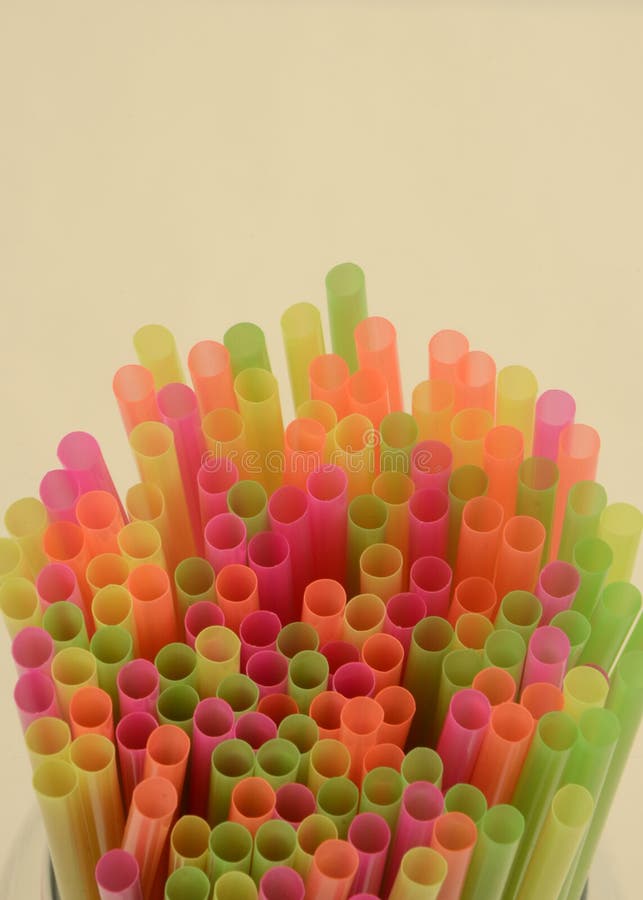 Lots of Colourful Plastic Drinking Straws Stock Image - Image of ...