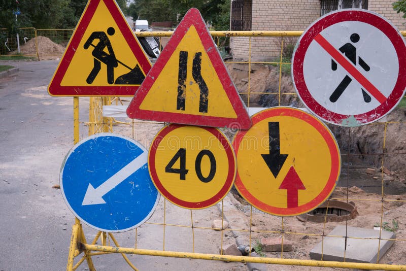 Contradicting Traffic Road Signs Stock Photos - Free & Royalty-Free ...