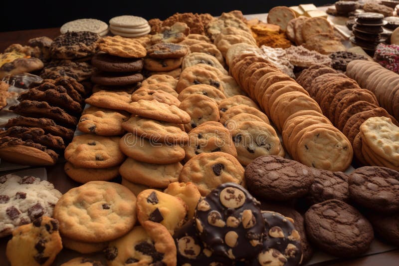Lots of Cookies. AI Generated Stock Illustration - Illustration of food ...