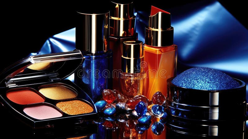 Lots of Cosmetics on the Table Stock Photo - Image of makeup, group ...