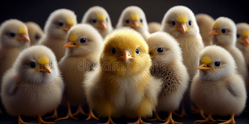 Lots of Cute Little Chicks, Small Hatchlings are Looking into the ...