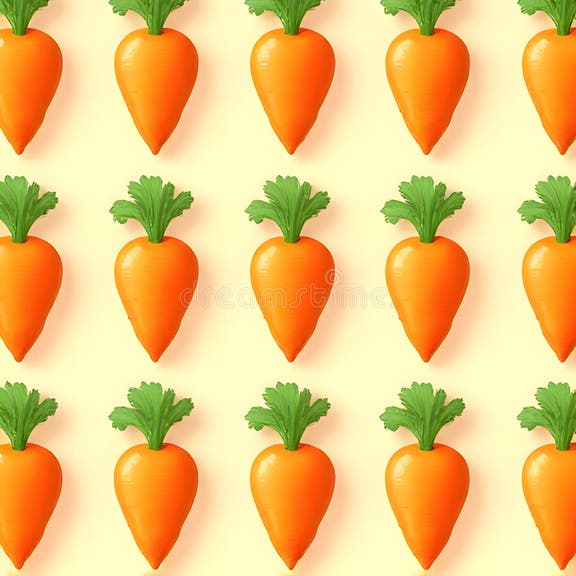 Lots of 2D Cartoon Carrot Patterns Stock Illustration - Illustration of ...