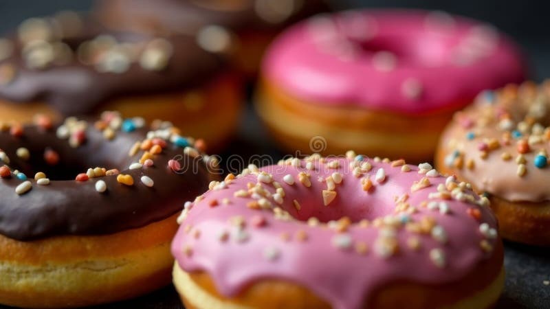 Lots of Delicious Donuts on the Table Stock Image - Image of table ...