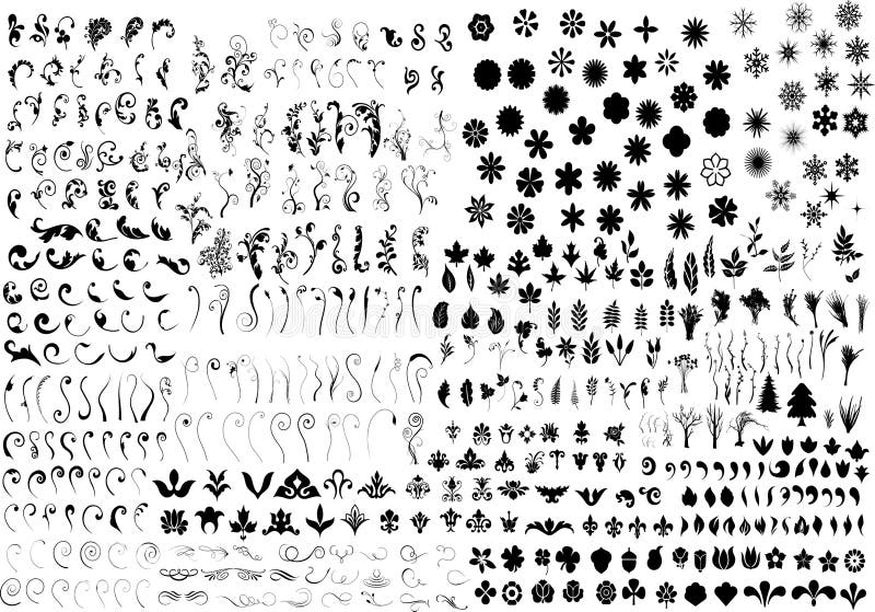 Lots of design elements stock vector. Illustration of black - 11450895