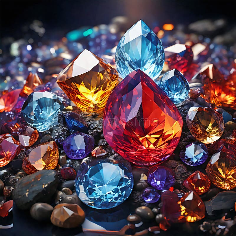 Lots of diamonds stock illustration. Illustration of crystal - 359777673