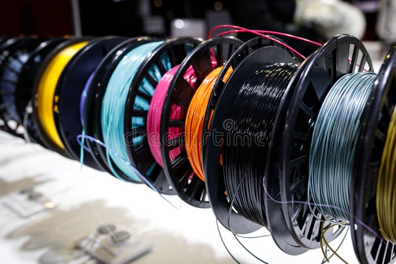 Lots of Different Coils with Colorful Plastic PLA and ABS with Filament ...