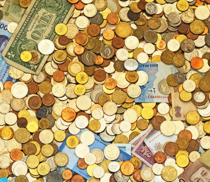 Lots of different money. stock photo. Image of growth - 125237870