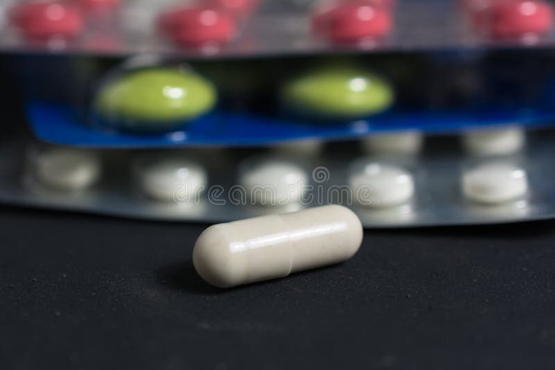 Lots of Different Pills on the Table Stock Image - Image of cold, pain ...
