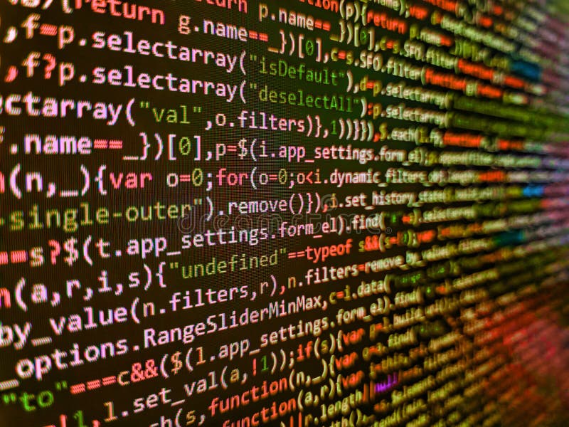 Lots Of Digits On The Computer Screen Concept Of Security Programming And Hacking Deep
