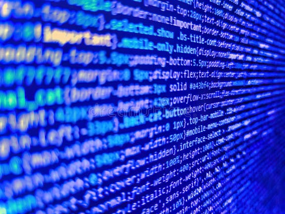 Lots of Digits on the Computer Screen. Php Language and Coding Function ...