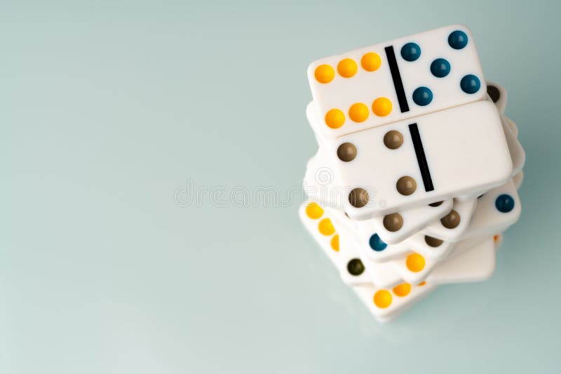 Lots of Domino Pieces Fallen Down, Collapsed Black Dominoes, Tiles ...