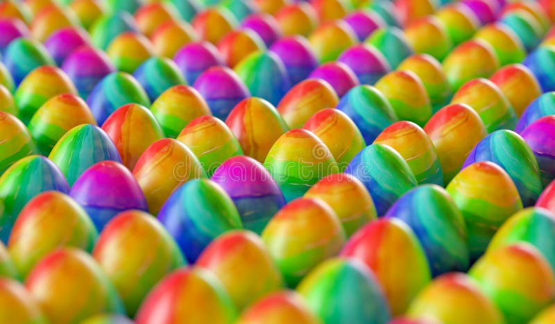 Lots of Easter Eggs. 3D Rendering Illustration. Stock Illustration ...