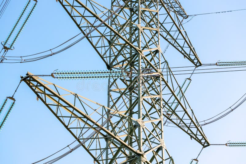 Lots of Electric Poles and Power Lines Stock Photo - Image of plant ...