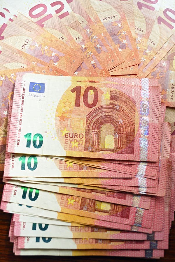 Lots of 10 euro notes stock photo. Image of business - 340076334