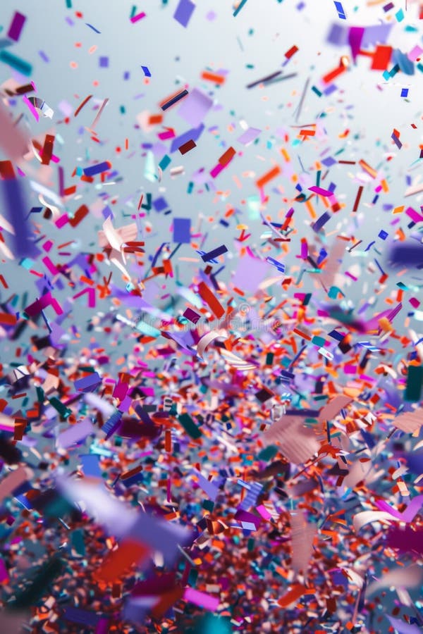 Lots of Festive Flying Colorful Confetti. the Concept of Holidays Stock ...