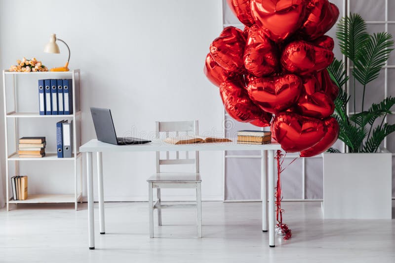 Lots of Festive Red Birthday Balloons Holliday Stock Photo - Image of ...