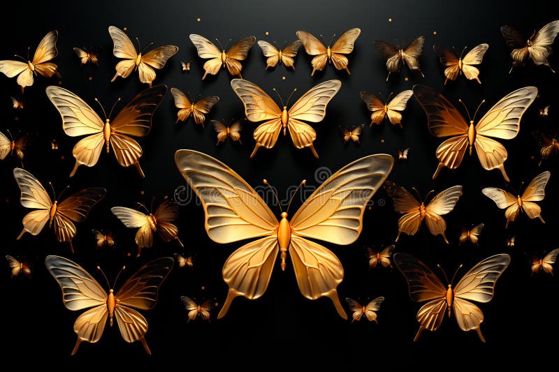 Lots of Flying Beautiful Butterflies Stock Photo - Image of pattern ...
