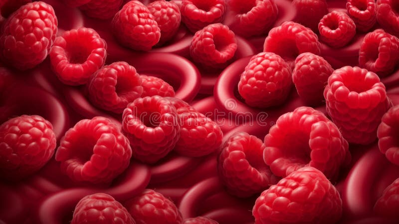 Lots of Fresh Raspberries. Ai Generated Image Stock Image - Image of ...